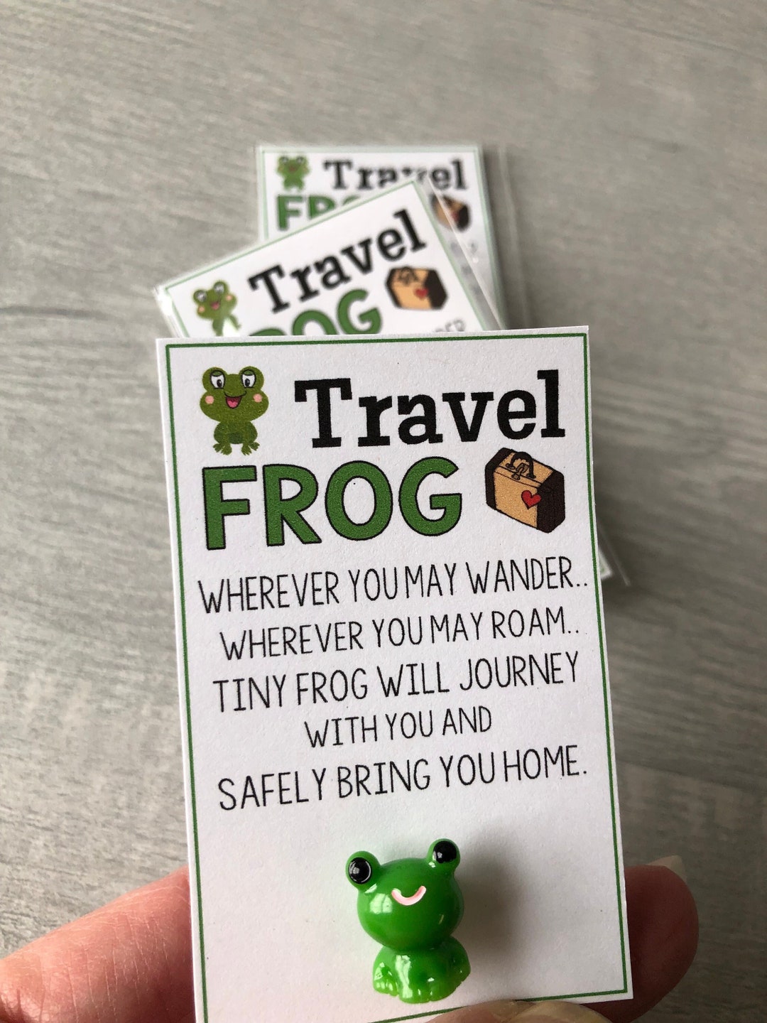 TRAVEL FROG Mini Adorable Froggy, Good Luck Charm, Safe Travels, Tiny ...