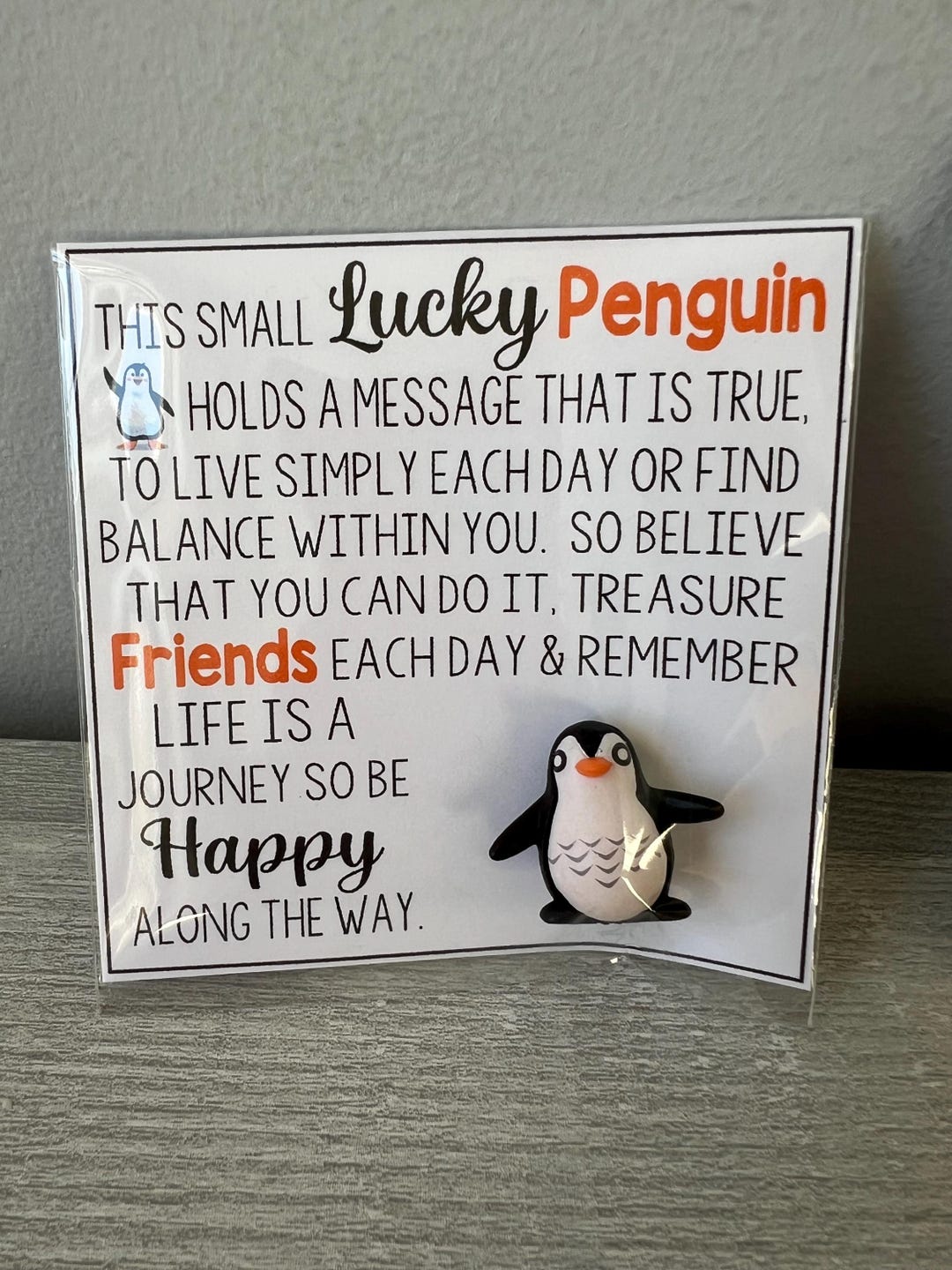 LUCKY PENGUIN -mini Penguin Good Luck Charm, Lucky - Sweet Thoughts ...
