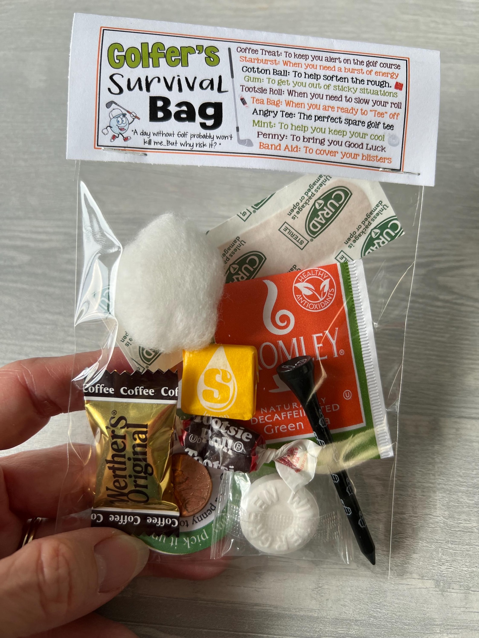 GOLFER'S Survival Bag -golfing Goody Bag, Friends, Golf Tournament ...