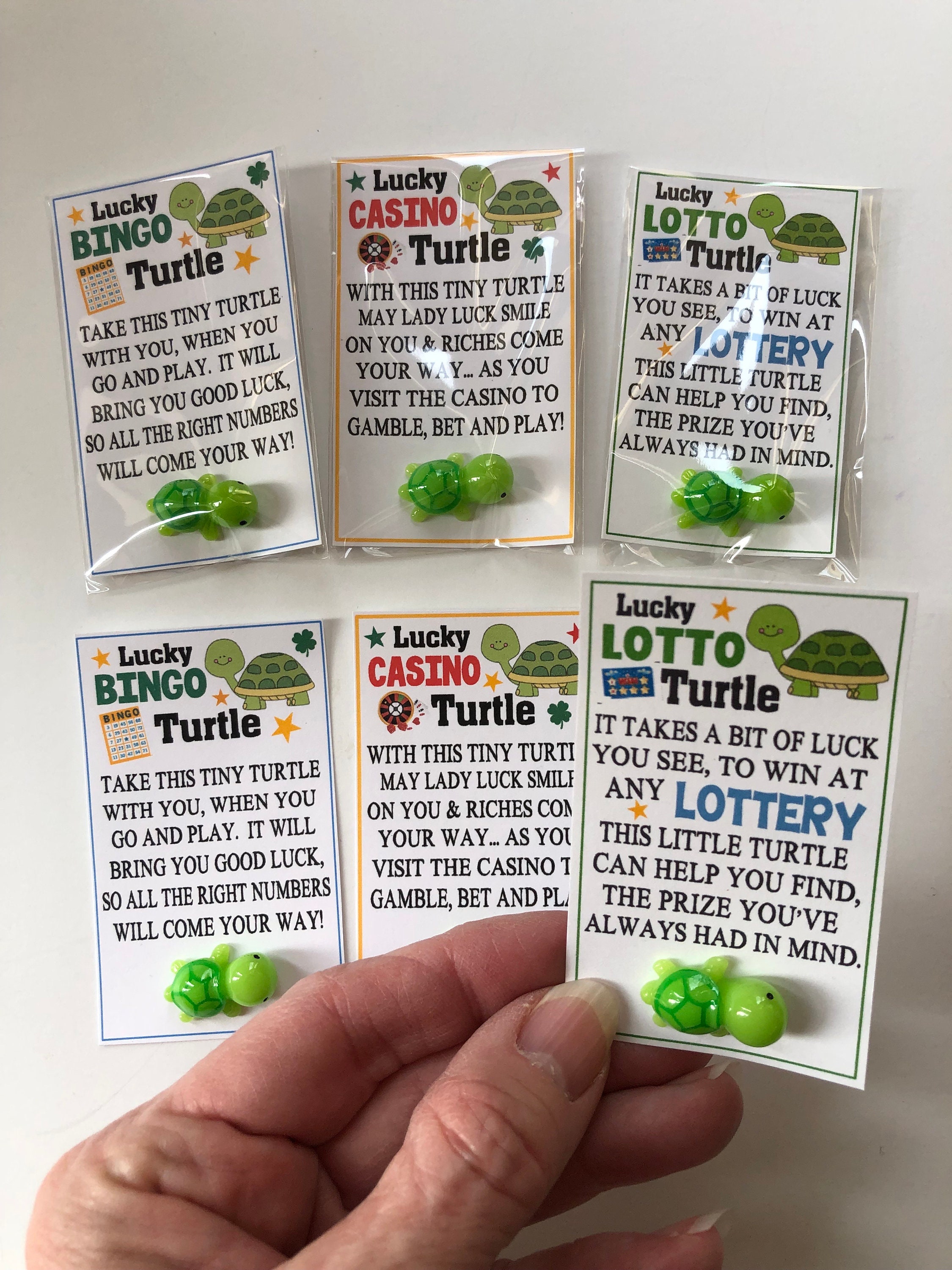 Lucky LOTTO, BINGO, CASINO Turtles - Tiny Turtle Good Luck Charm, Lucky ...