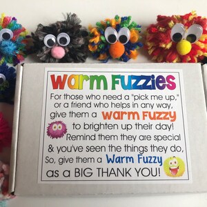 WARM FUZZIES -box With Poem & Filled With Large Critters- , Classroom ...