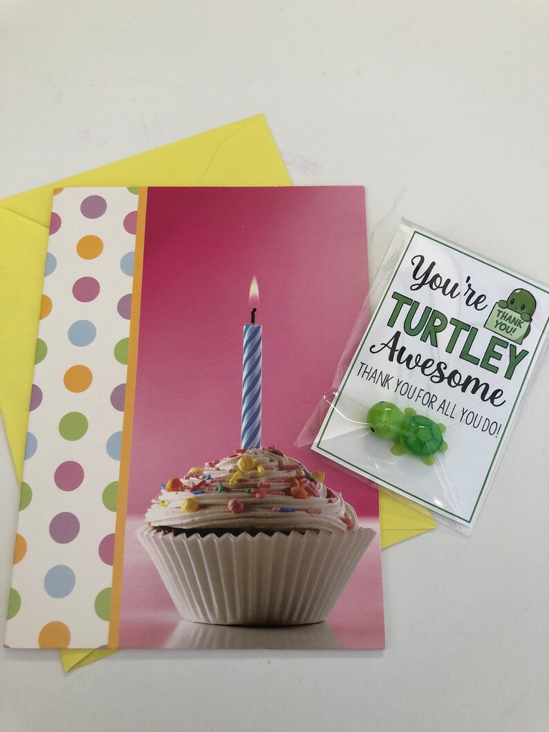You're TURTLEY AWESOME, Tiny Turtle Good Luck Charm Gift Bag, THANK You ...