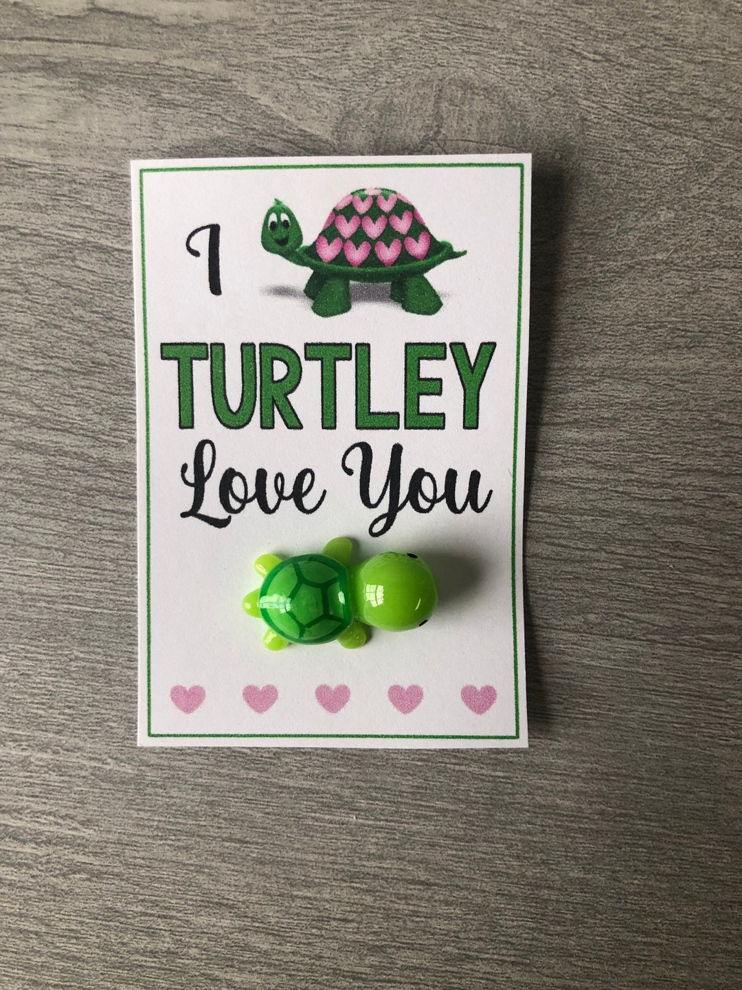 I TURTLEY LOVE YOU! - Mini Adorable Turtle, Good Luck Charm, Tiny ...