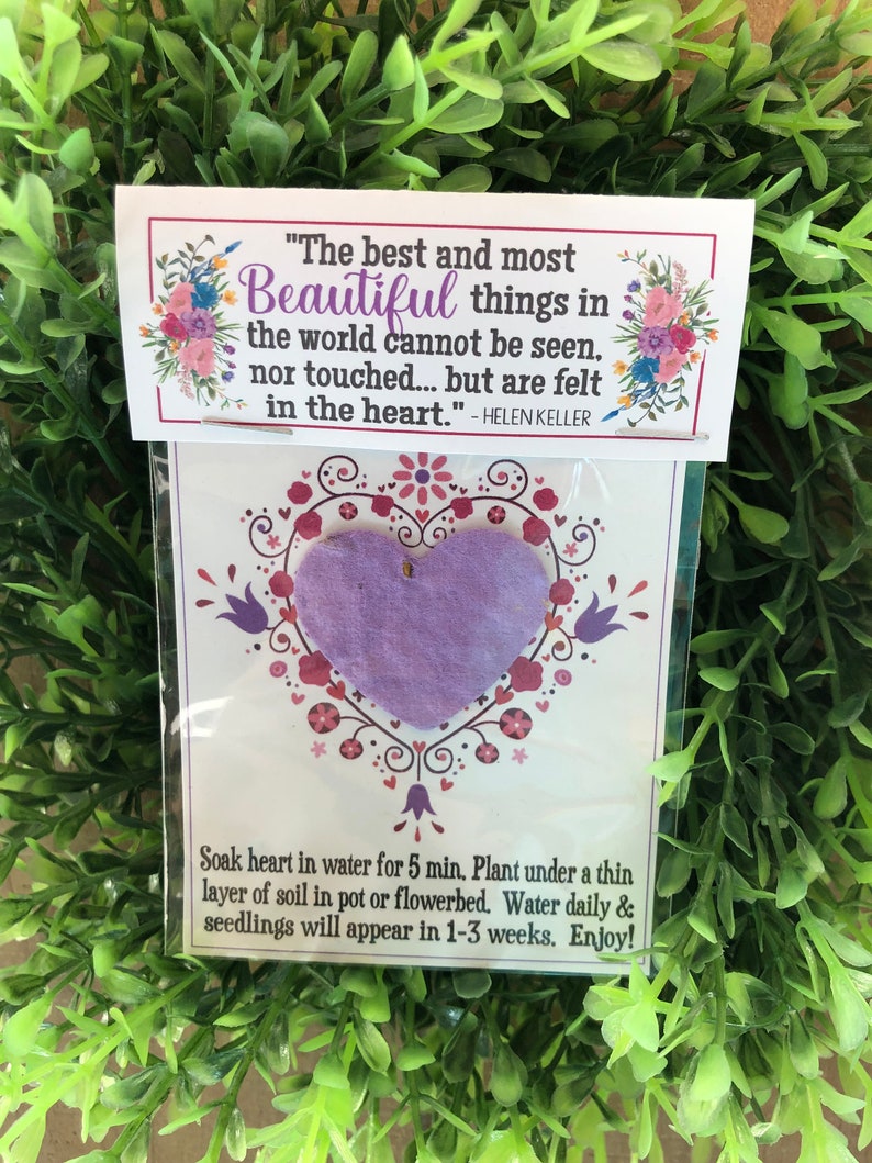 Bloomin' Plantable HEART Seed Paper Gift Bags Teacher - Etsy