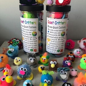 QUIET CRITTERS XL Jar With Poem & Poms Teacher Resource, Classroom ...