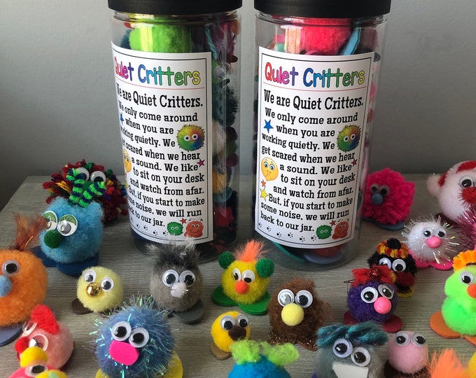 QUIET CRITTERS - XL - Jar With Poem & Poms Teacher Resource, Classroom ...