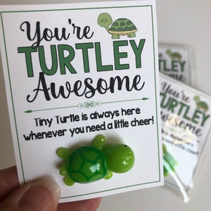 You're TURTLEY AWESOME - Tiny Turtle Good Luck Charm, Lucky Charm ...