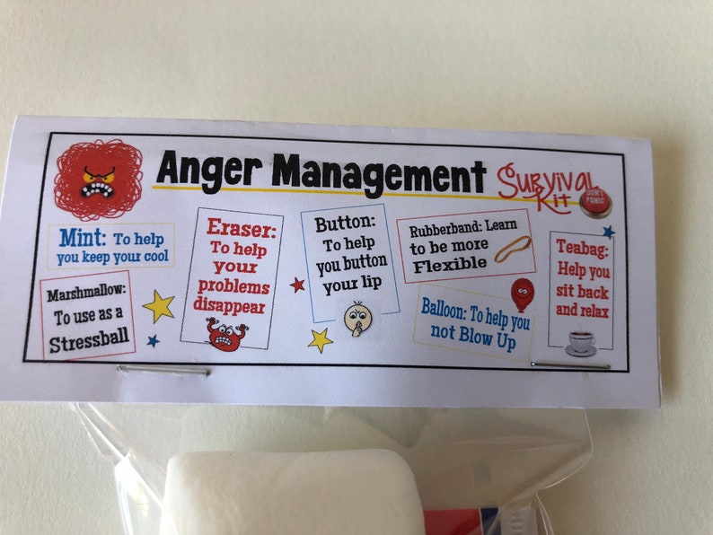ANGER MANAGEMENT SURVIVAL Kit Funny Gag Gift Bags silly - Etsy