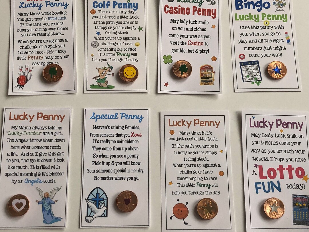 LUCKY PENNY- Choice of 10 Designs -sweet Thoughts Gift, Friends, Lucky ...