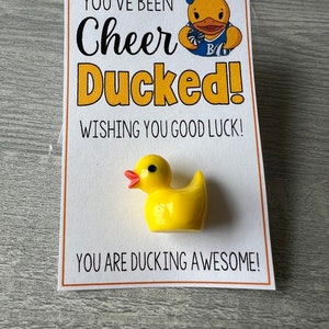 You've Been CHEER DUCKED! - Tiny Ducky Good Luck Charm, Lucky Charm ...