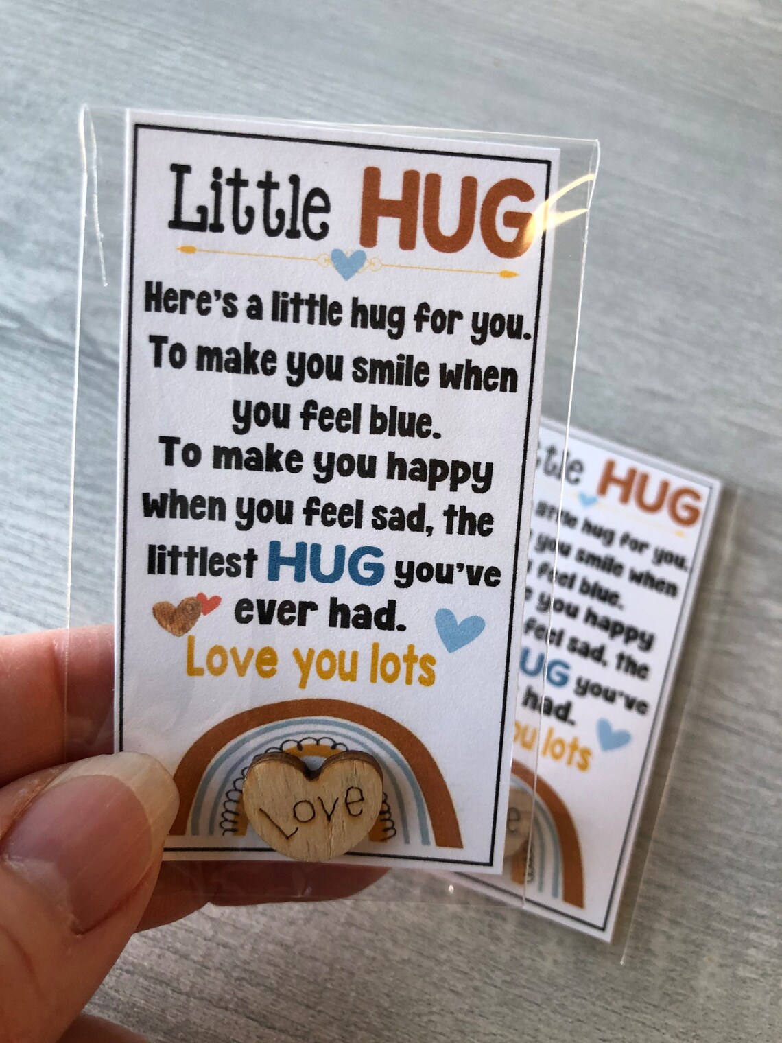 2 LITTLE HUG Gift Bags Sweet Thoughts Gift Mom Friends - Etsy