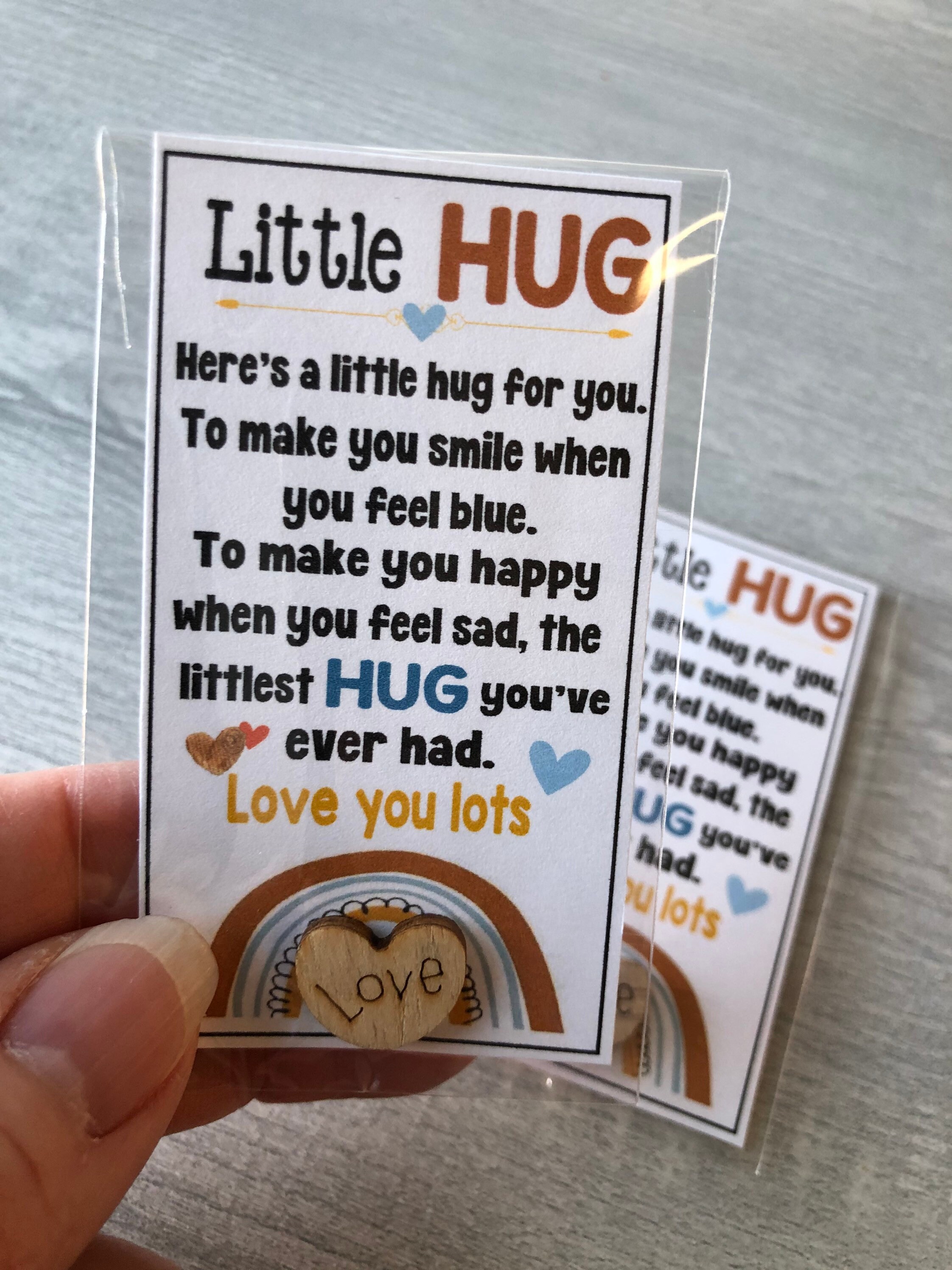 2 LITTLE HUG Gift Bags Sweet Thoughts Gift Mom Friends - Etsy