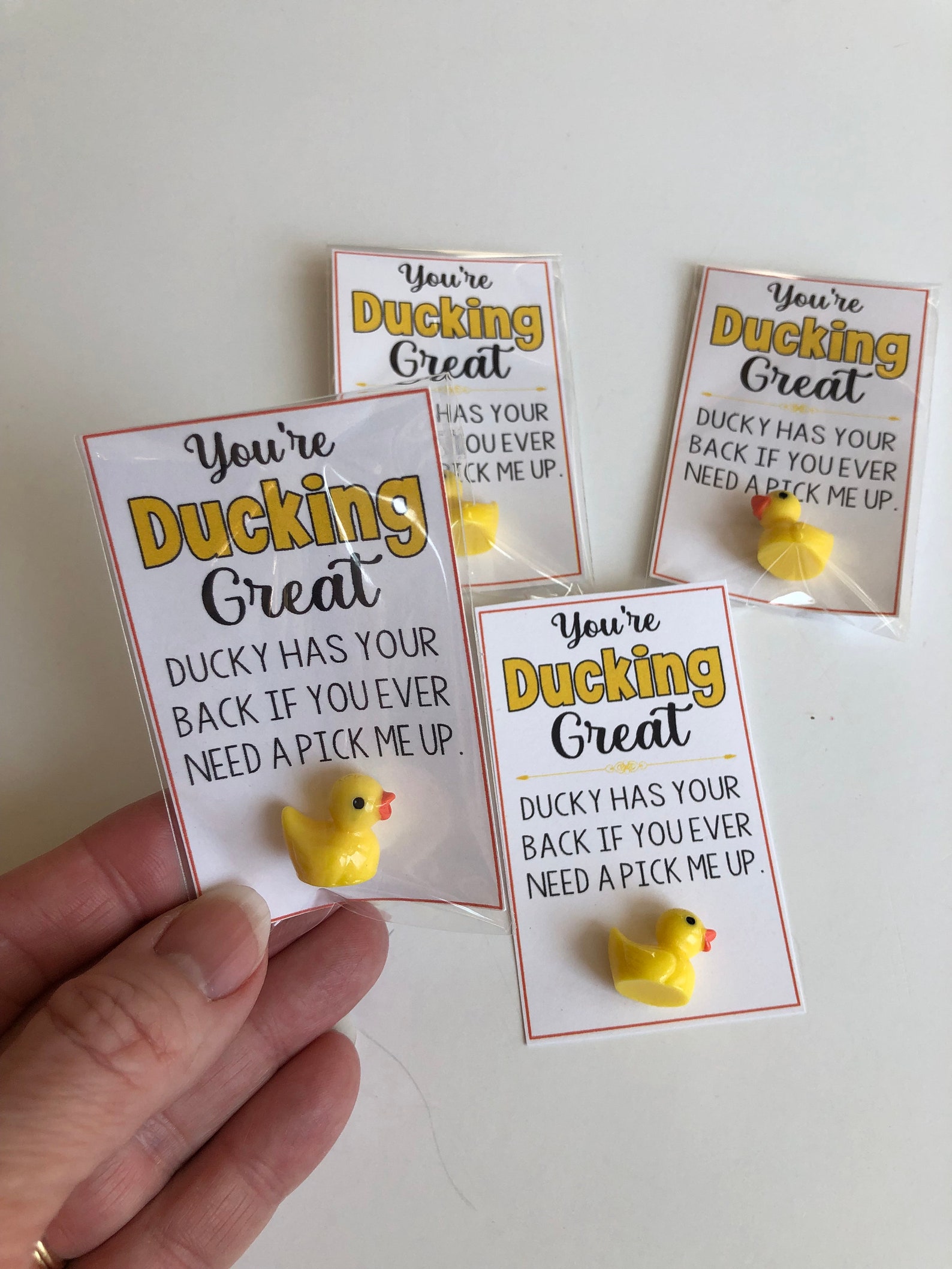 You're DUCKING Great! -rubber Duck, Good Luck Charm, Lucky Ducky -sweet ...