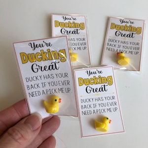 You're DUCKING Great! -rubber Duck, Good Luck Charm, Lucky Ducky -sweet ...