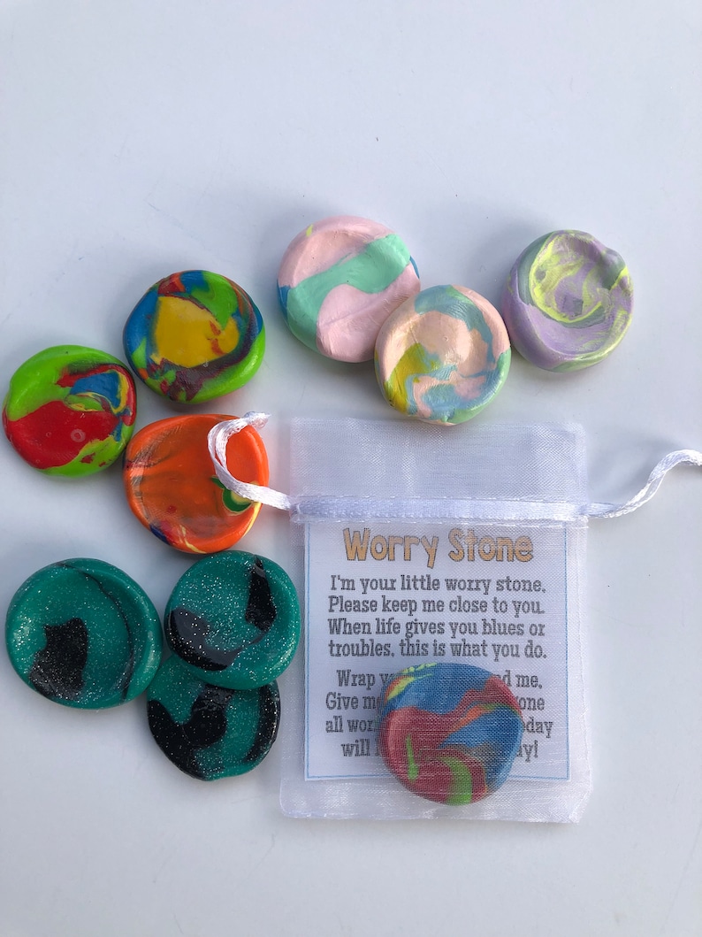 Worry Stone - Great for Kids With Anxiety, Sensory, Stress Toy, Fidget ...
