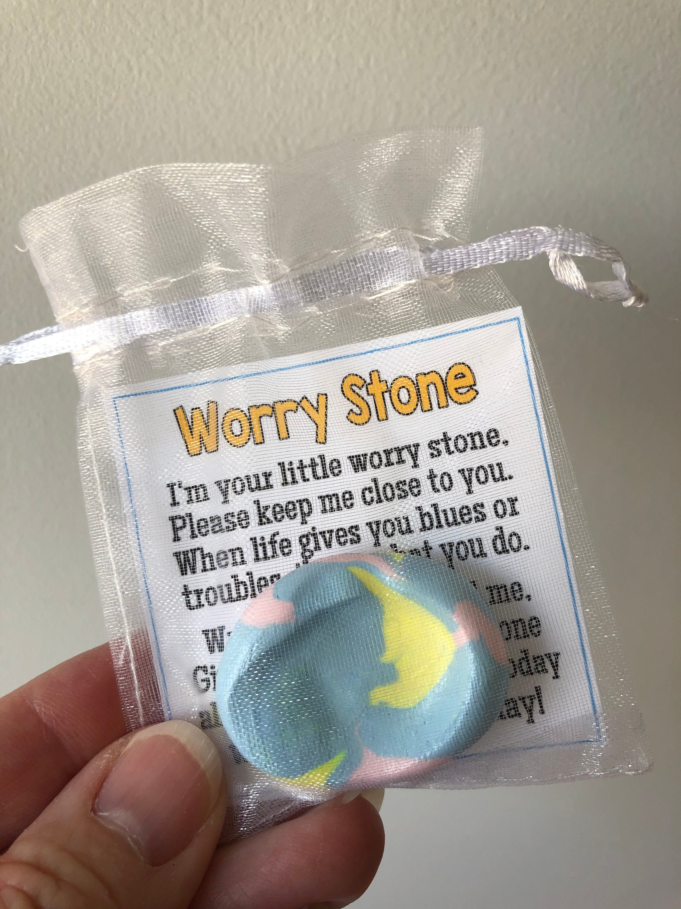 Worry Stone - Great for Kids With Anxiety, Sensory, Stress Toy, Fidget ...