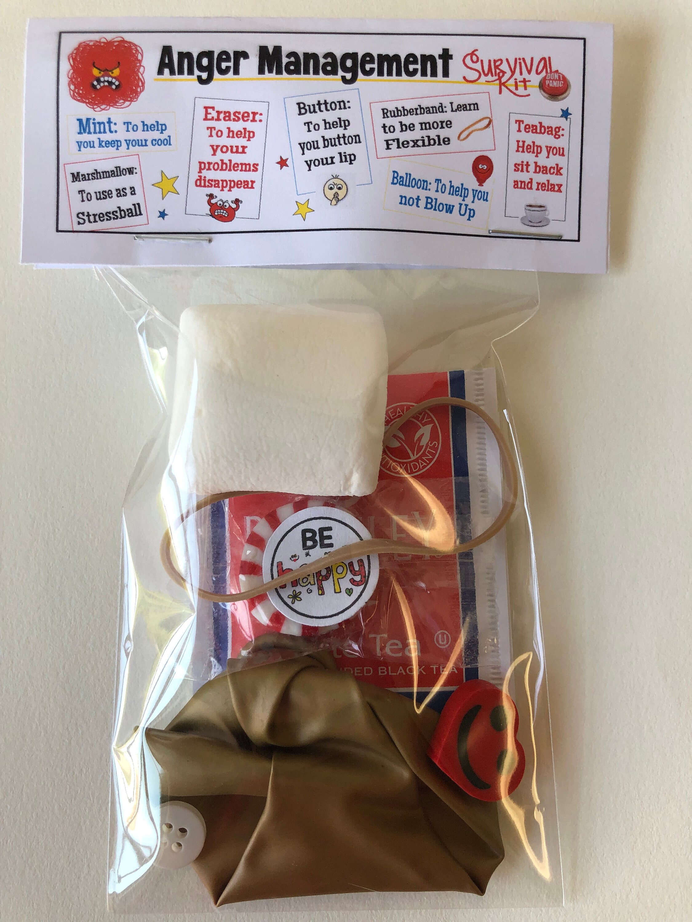 ANGER MANAGEMENT SURVIVAL Kit Funny Gag Gift Bags silly | Etsy