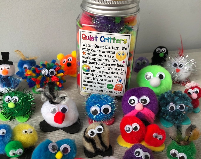 QUIET CRITTERS - LG. Jar With Poem & Poms Teacher Resource, Classroom ...