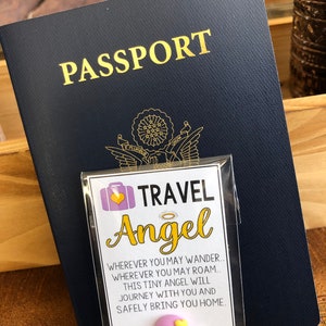 TRAVEL ANGEL Mini Adorable Angel, Good Luck Charm, Safe Travels, Tiny ...