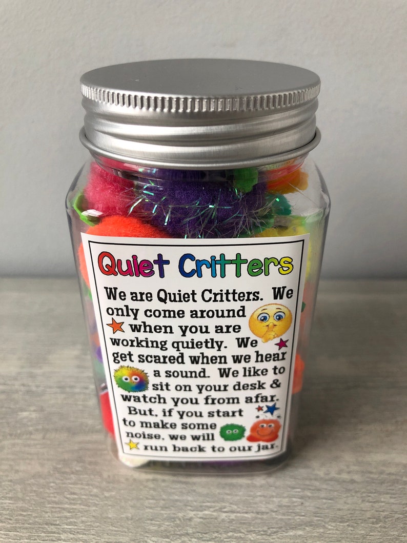 QUIET CRITTERS LG. Jar With Poem & Poms Teacher Resource - Etsy QUIET CRITTERS LG. Jar With Poem & Poms Teacher Resource - Etsy