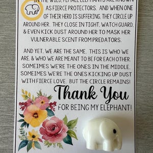 THANK YOU for Being My ELEPHANT, Good Luck & Protection Tiny Elephant ...