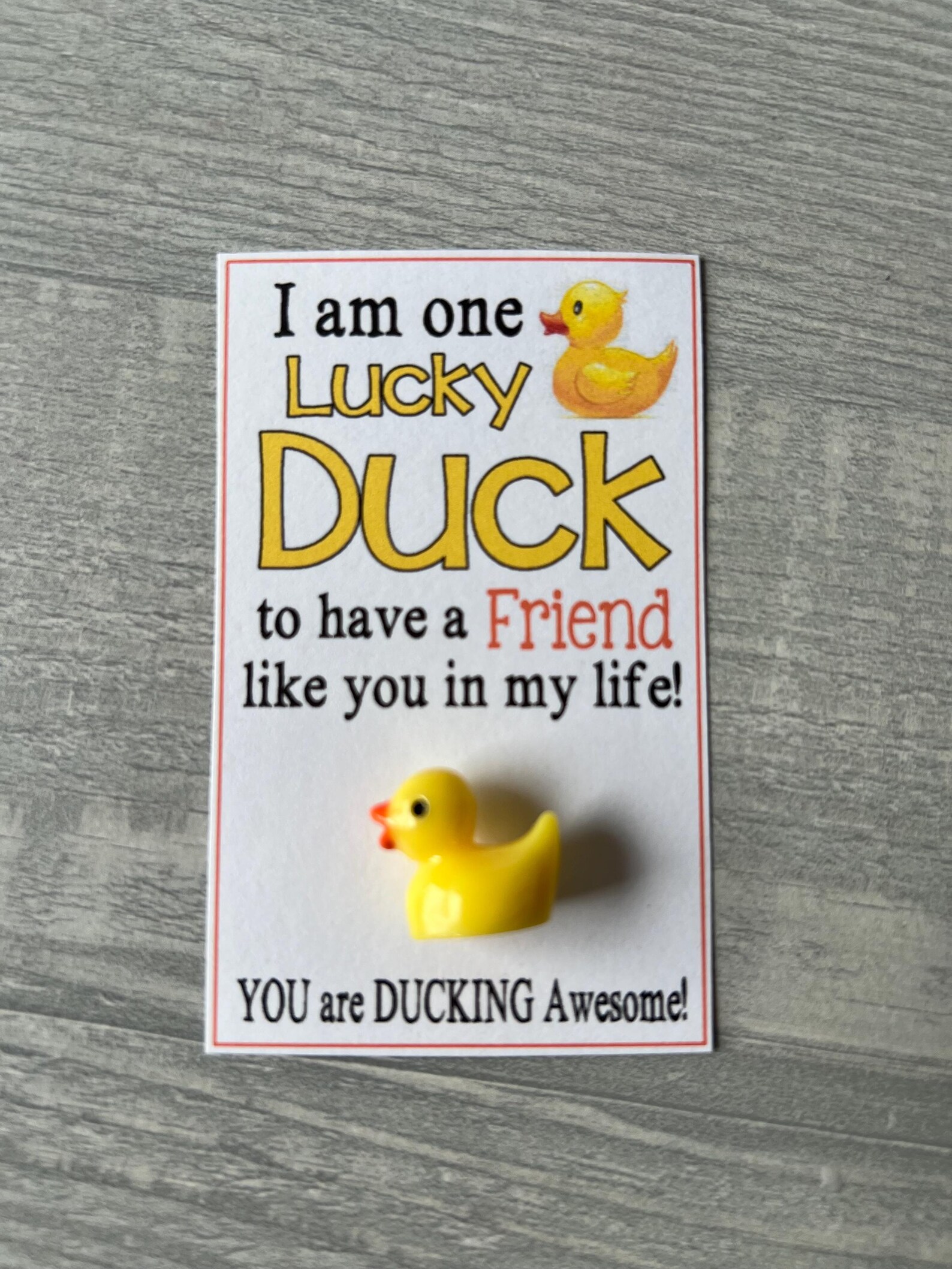 I Am One LUCKY DUCK to Have a FRIEND Like You! Mini Adorable Duck, Good ...