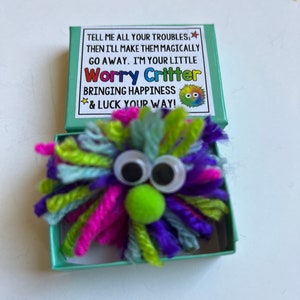 WORRY CRITTER -for Kids & Adults, Calming, Anxiety Gift Bag, Little ...
