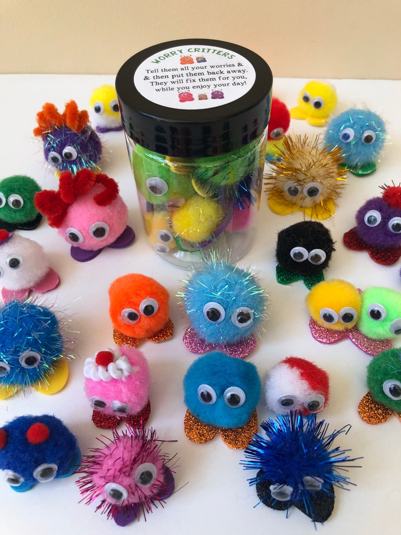 WORRY CRITTERS Children Anxiety & Stress Relief Pets Jar - Etsy