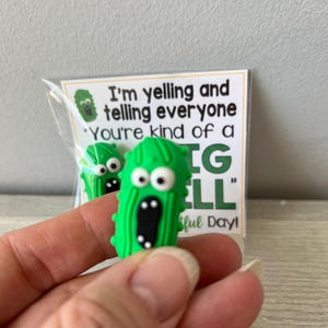 You're Kind of a BIG DILL, Cute PICKLE Mini Good Luck Charm, Sweet ...