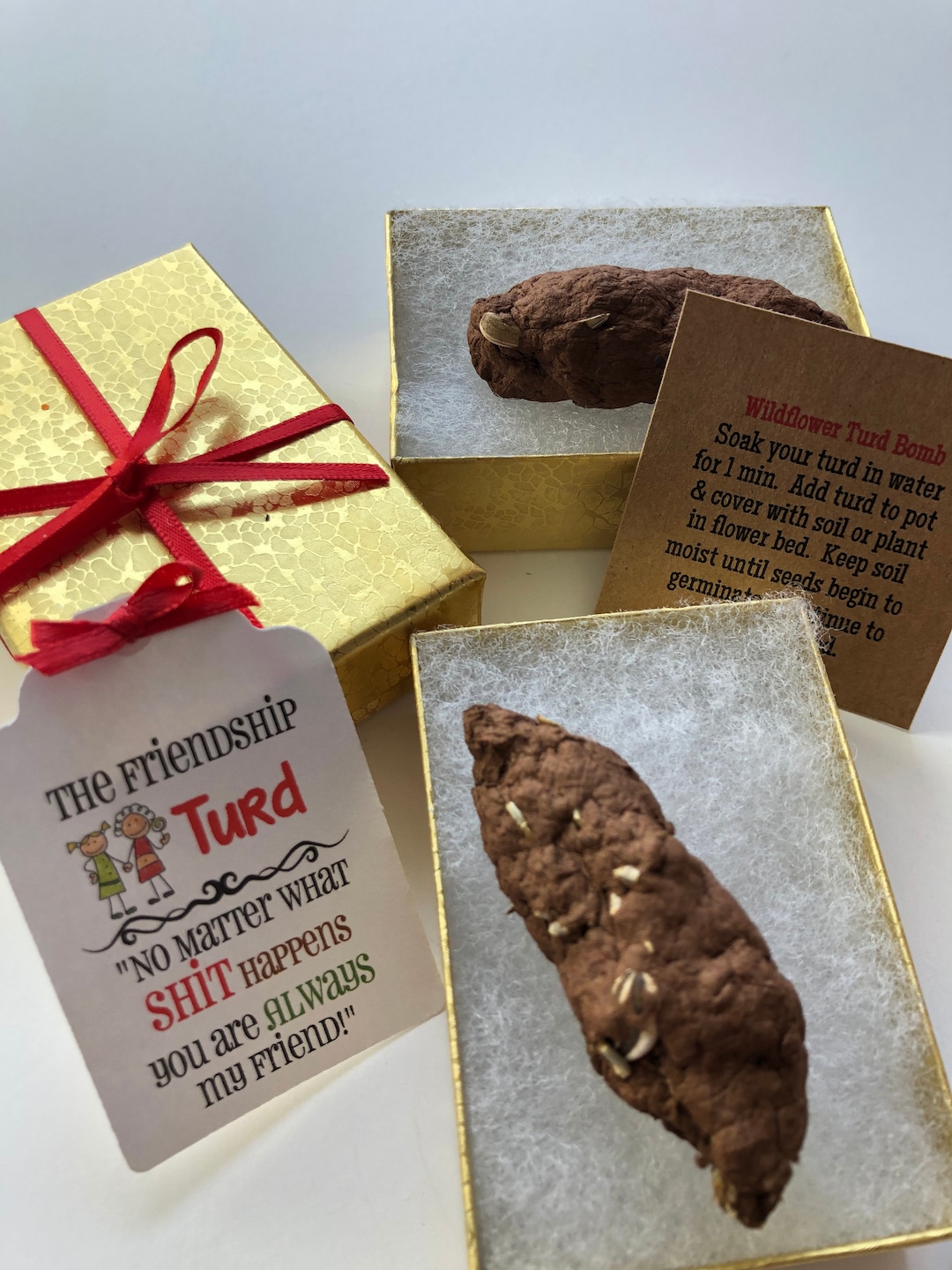 Wildflower TURD BOMB - Plantable Recycled Paper Flower Seed Gag Gift ...