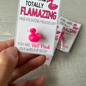 You Are Totally FLAMAZING!- Mini Flamingo Good Luck Charm, FLOCKING ...