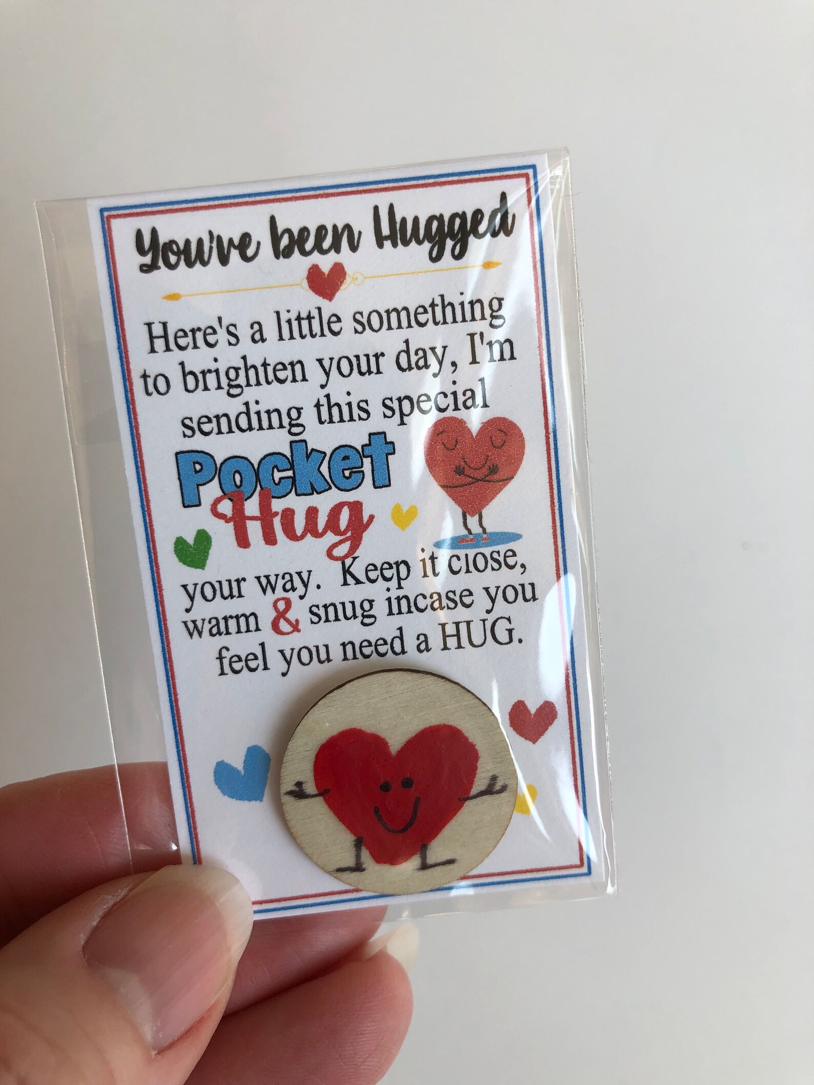 POCKET HUG Gift Bag You've Been Hugged Sweet Thoughts Gift, Mom ...
