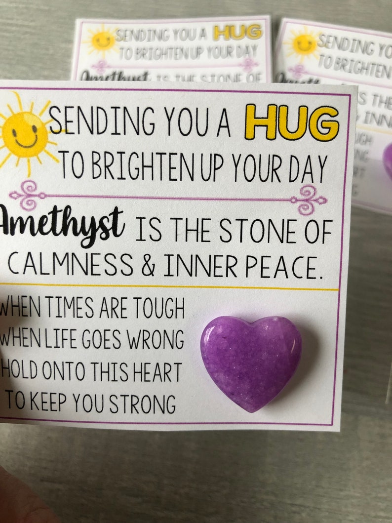 Sending You a Hug - Purple Amethyst- Small - Sweet Thoughts Gift, Mom ...
