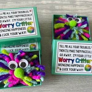 WORRY CRITTER -for Kids & Adults, Calming, Anxiety Gift Bag, Little ...