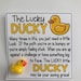 The LUCKY DUCKY -rubber Duck, Good Luck Charm, Lucky Ducky Charm- Sweet ...