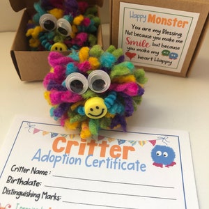 HAPPY MONSTER -for Kids & Adults, Calming, Anxiety Gift Bag, Little ...