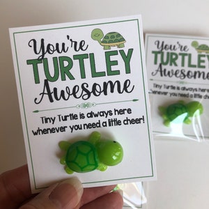 You're TURTLEY AWESOME - Tiny Turtle Good Luck Charm, Lucky Charm ...
