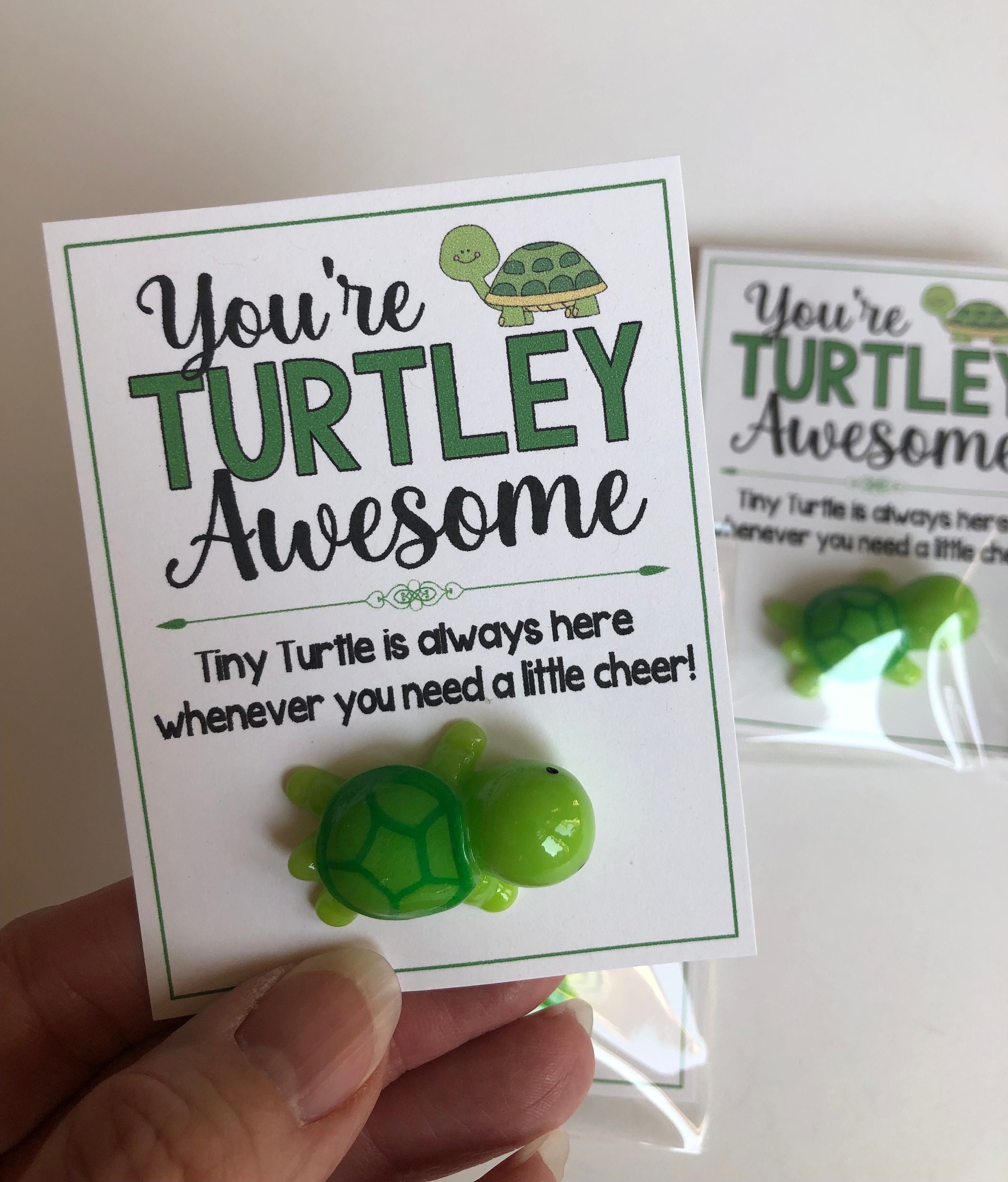 You're TURTLEY AWESOME - Tiny Turtle Good Luck Charm, Lucky Charm ...