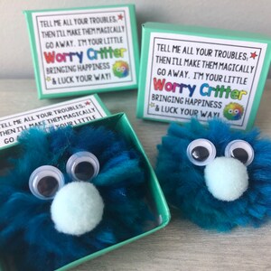 WORRY CRITTER for Kids & Adults Calming Anxiety Gift Bag - Etsy