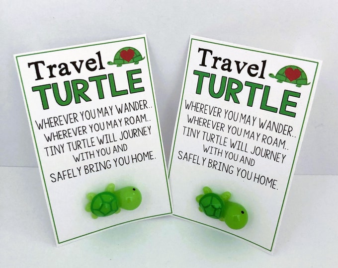 TRAVEL TURTLE Mini Adorable Turtle, Good Luck Charm, Safe Travels, Tiny ...