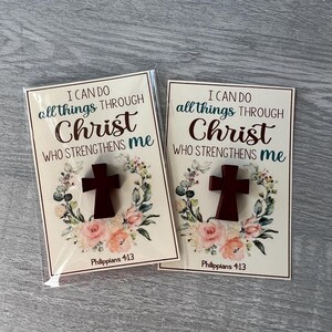 I Can Do All Things Through CHRIST, Cross - PRAYER Handheld Charm ...