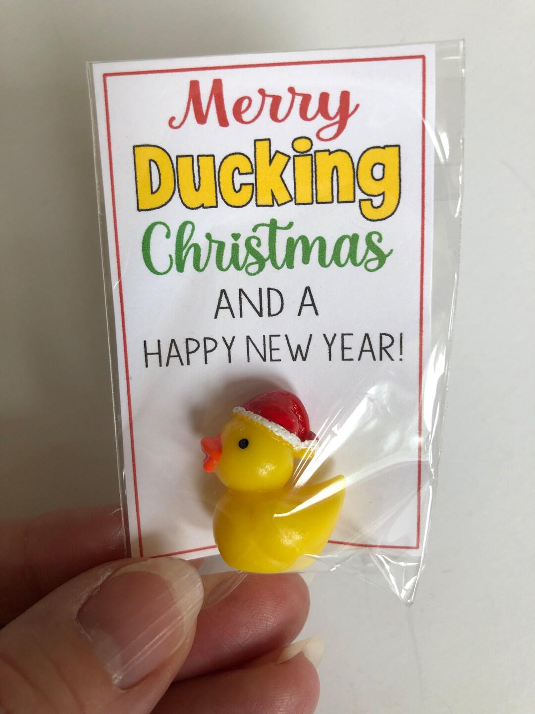 Merry DUCKING Christmas - Mini Duck, Ducky Good Luck Charm, Stocking ...