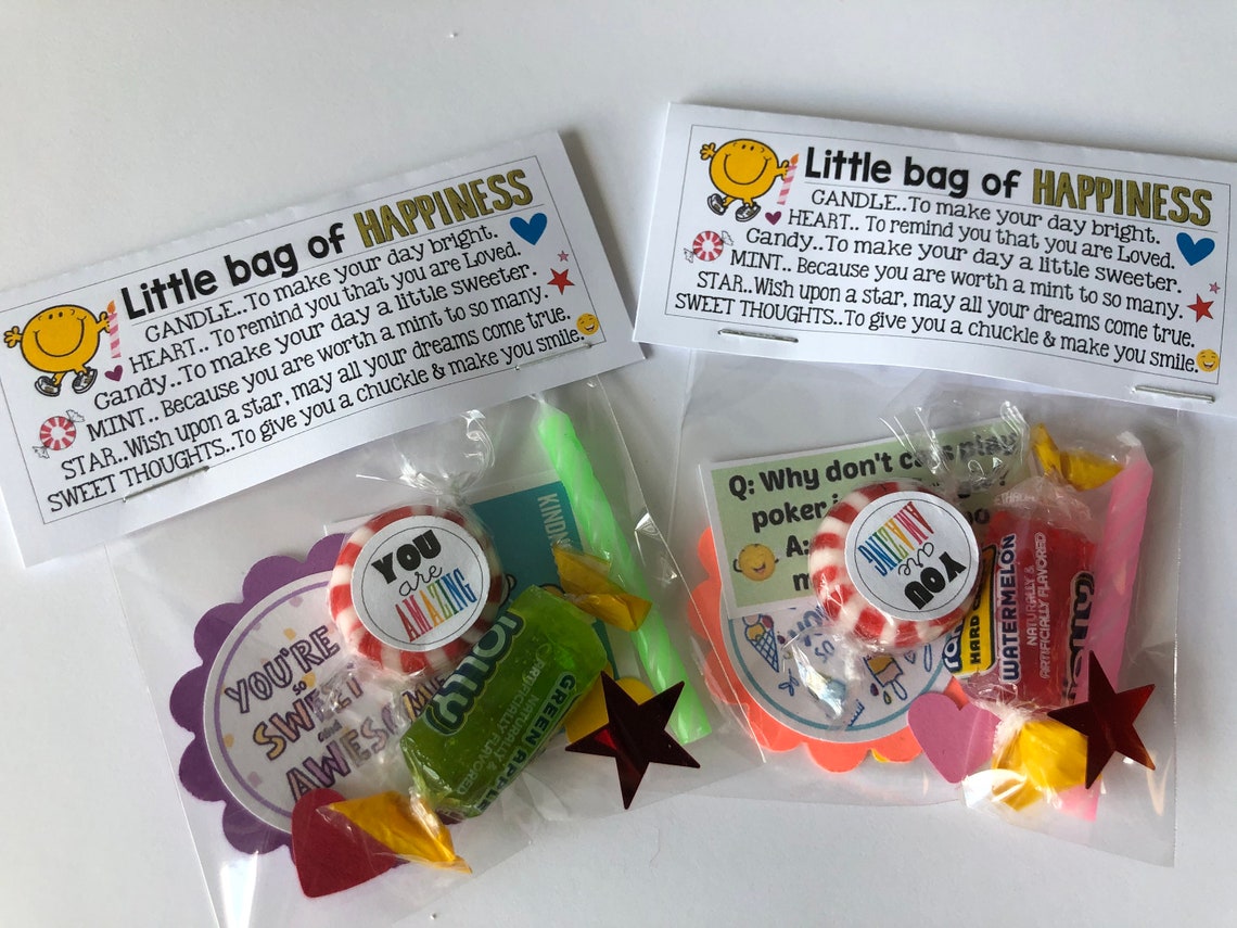 Little Bag of HAPPINESS sweet Thoughts Goody Bag Happy - Etsy