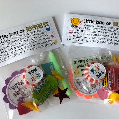 Little Bag of HAPPINESS sweet Thoughts Goody Bag Happy - Etsy