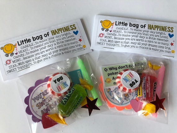 Little Bag of HAPPINESS sweet Thoughts Goody Bag Happy - Etsy