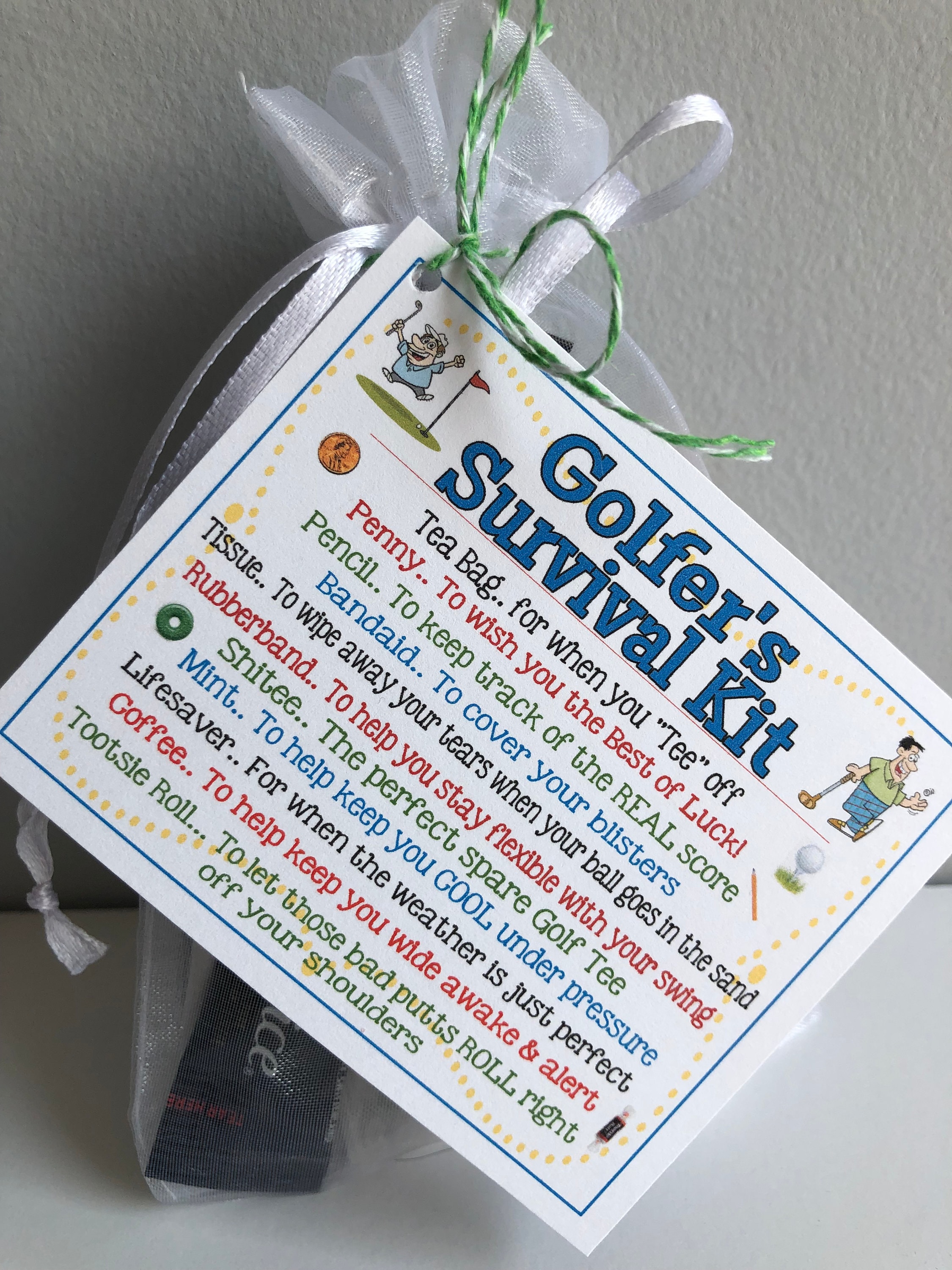GOLFER'S Survival Kit sweet Thoughts Goody Bag Happy - Etsy