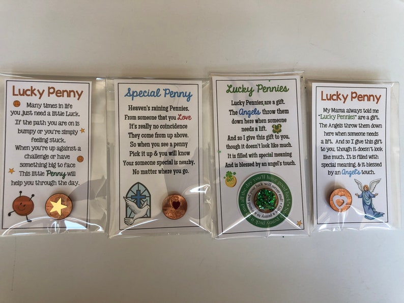 LUCKY PENNY Choice of 10 Designs sweet Thoughts Gift - Etsy