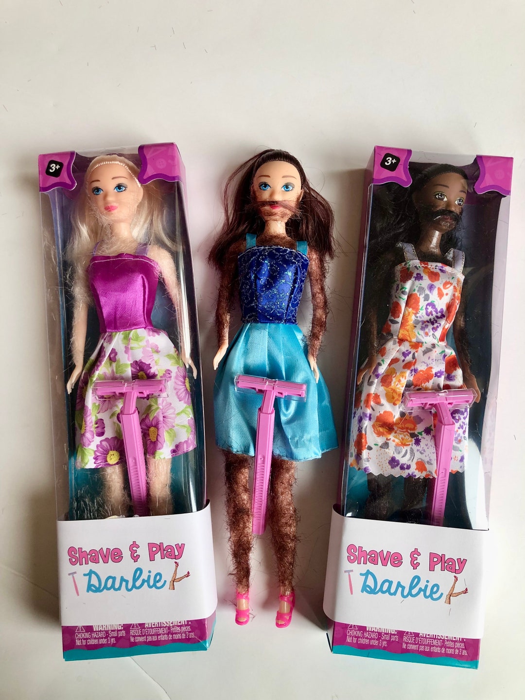 Shave & Play Darbie - BROWN HAIR Gag Gift - Funny White Elephant ...
