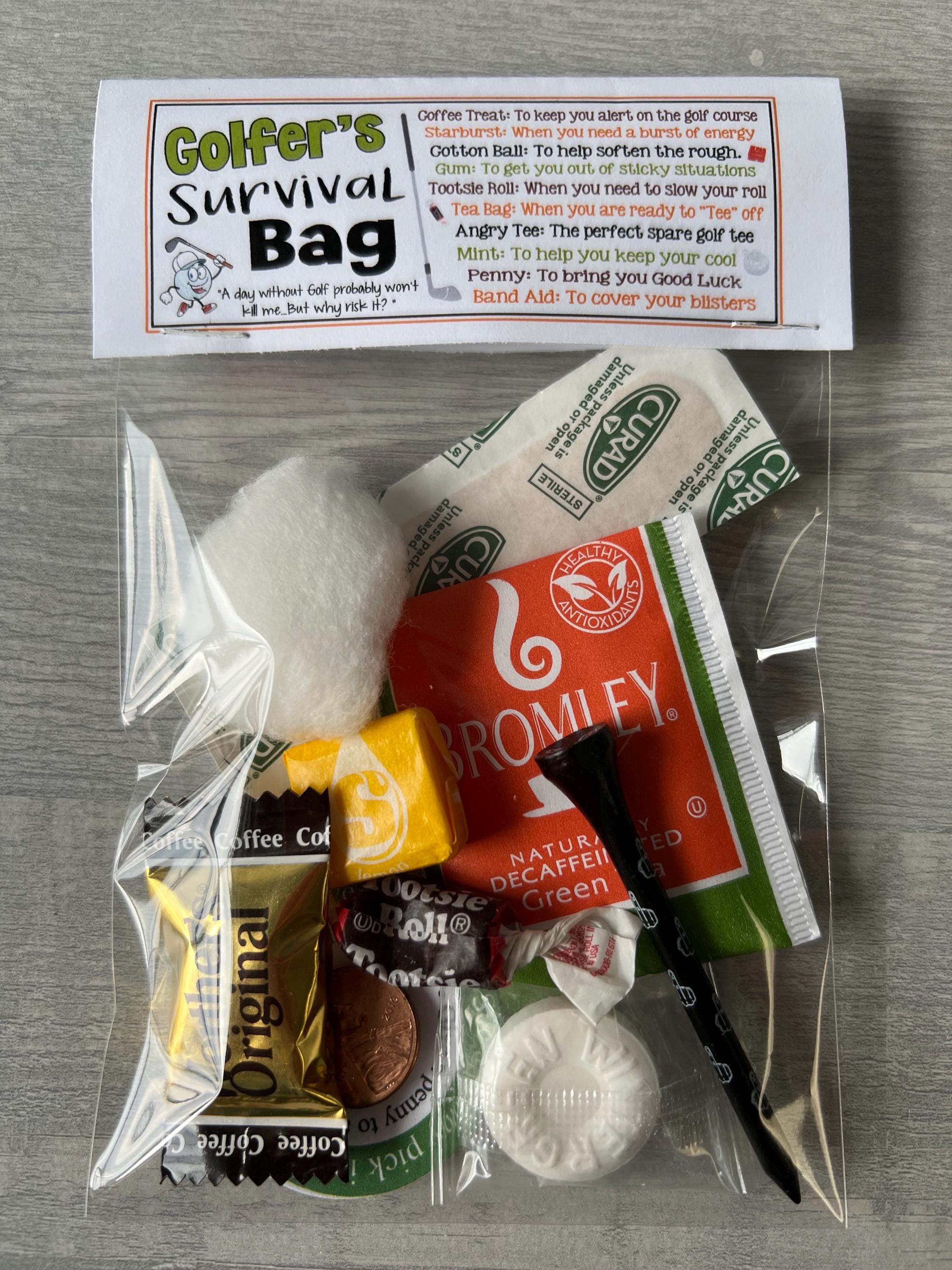GOLFER'S Survival Bag -golfing Goody Bag, Friends, Golf Tournament ...