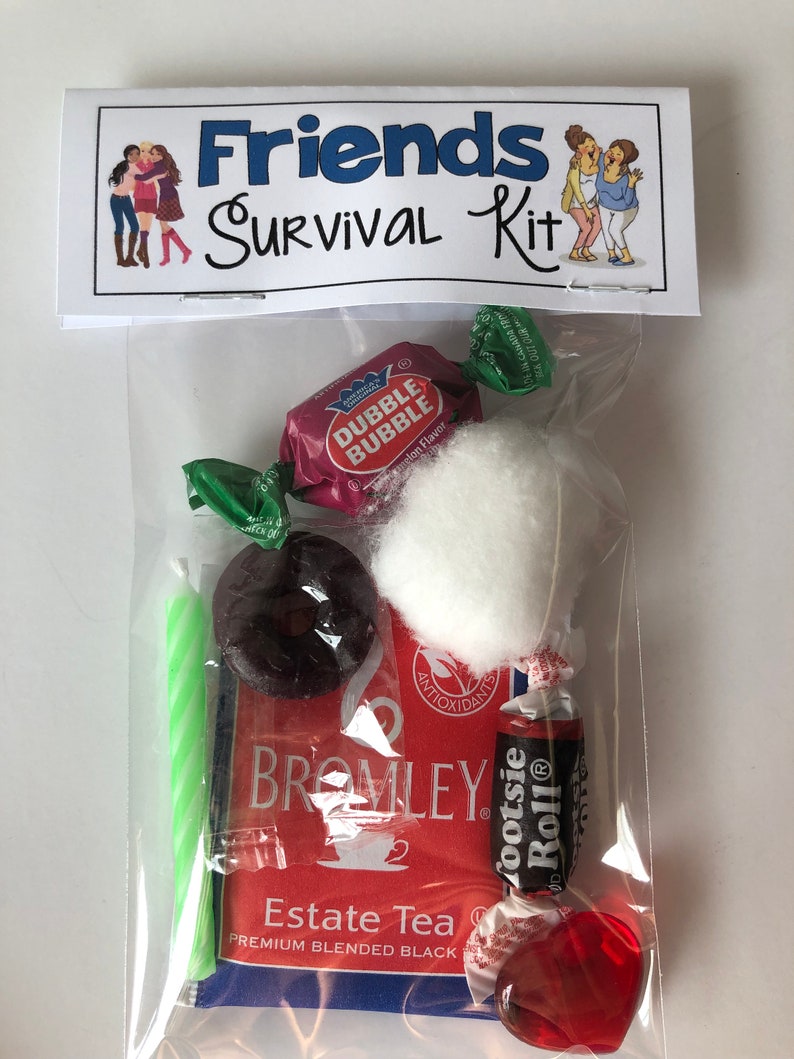 FRIENDS Survival Kit sweet Thoughts Goody Bag Happy | Etsy